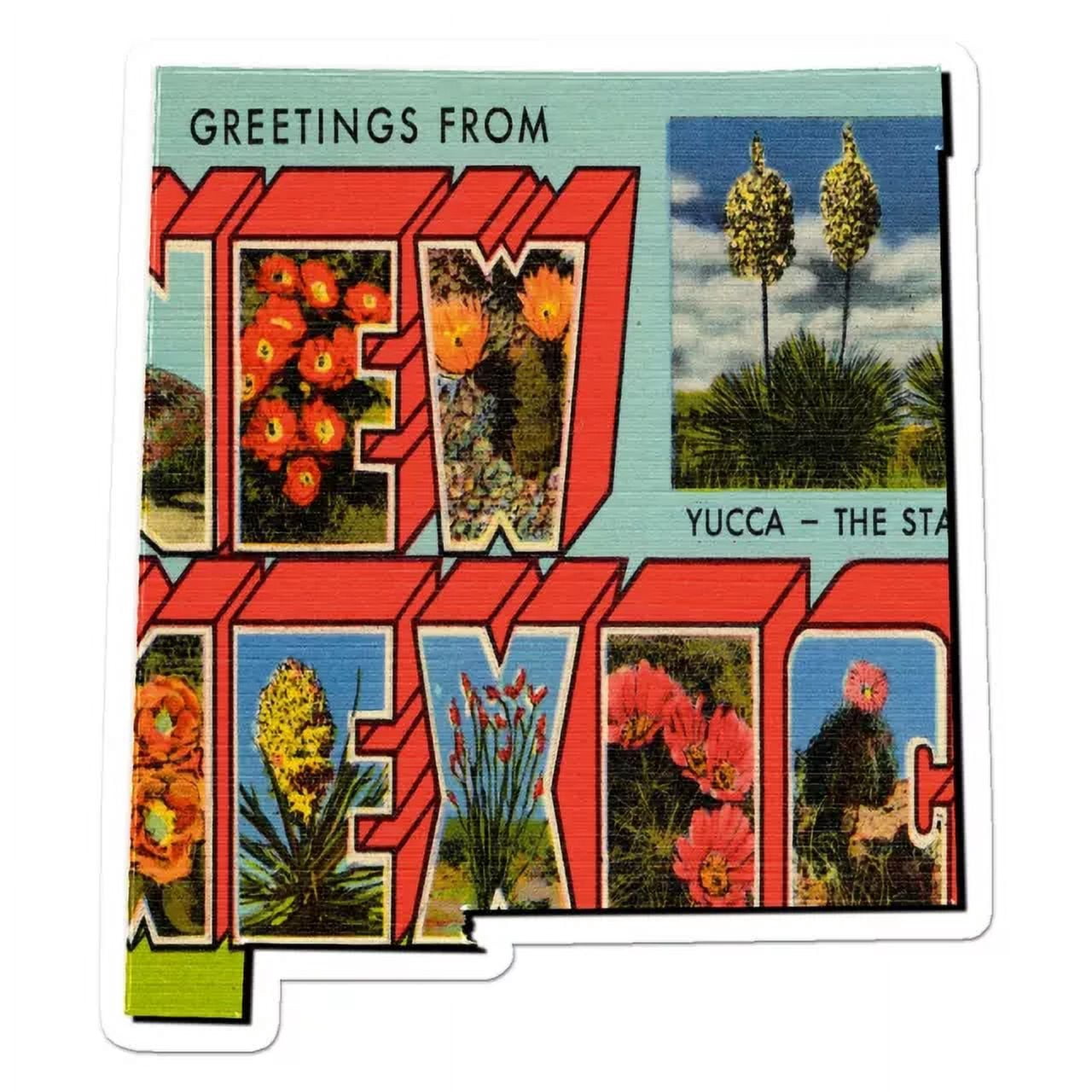 Vintage New Mexico Map Sticker Phone Decal Water Bottle Stickers Car ...