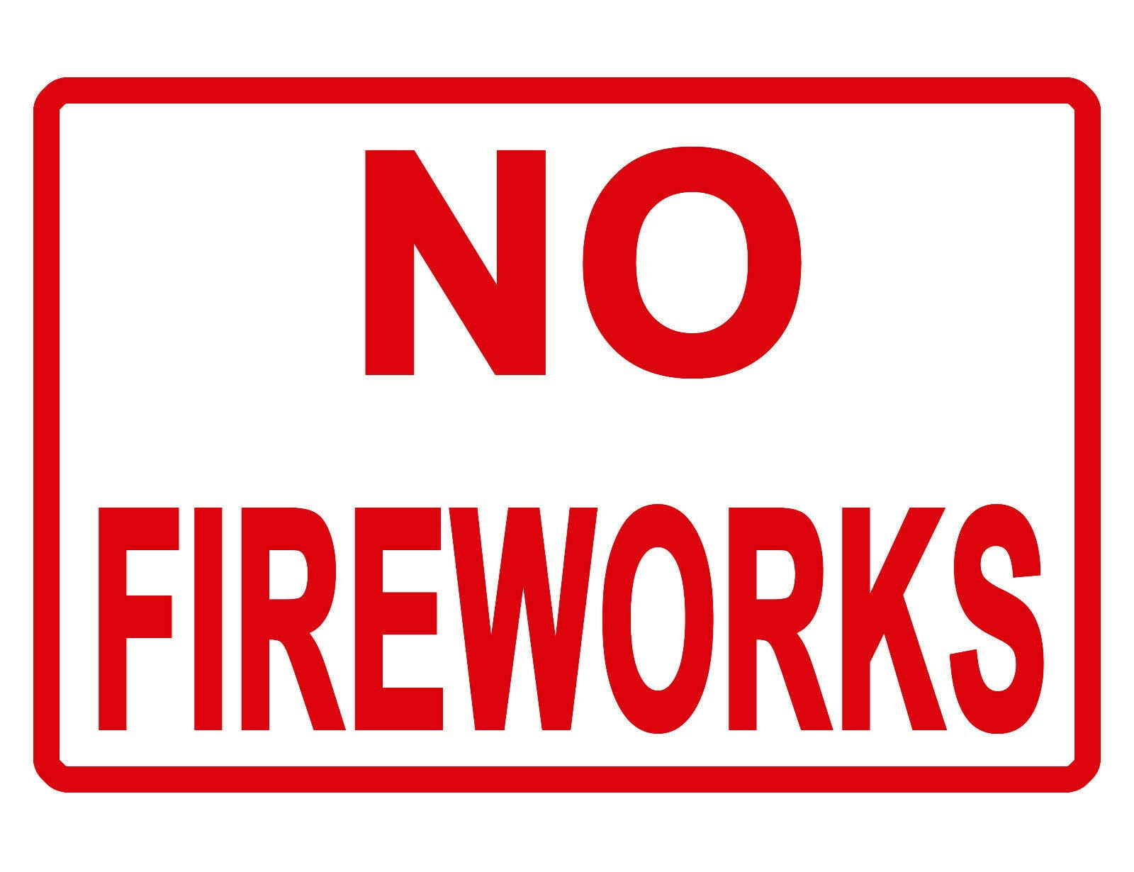 Vintage No Fireworks Sign Outdoor Home Yard Street Garden Garage Door ...