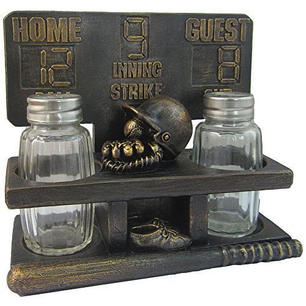 Vintage Nostalgic Bronze Baseball Scoreboard Salt And Pepper Shakers ...