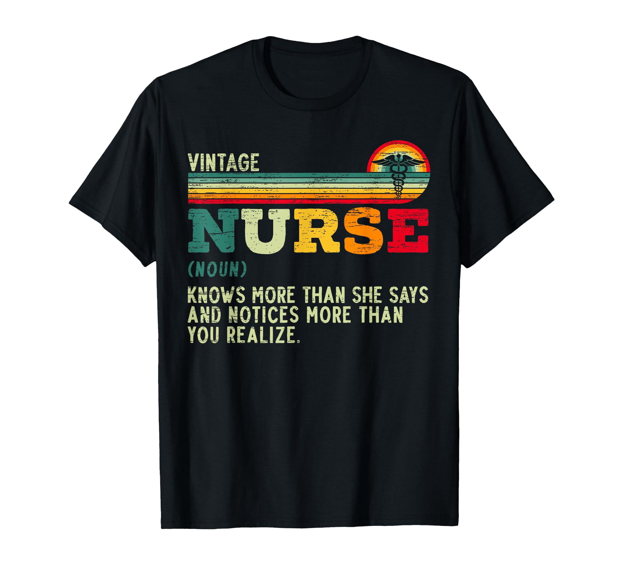 Vintage Nurse Definition T-Shirt - Retro Hospital Medical Registered ...