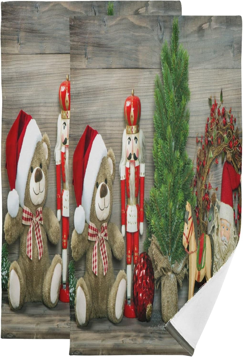 Vintage Nutcracker Hand Towels 2 PCS, Christmas Decoration Kitchen ...