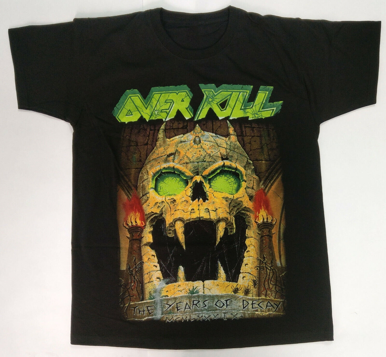 Vintage OVERKILL Band Years Of Decay Tour Concert Black Men S-4XL T ...