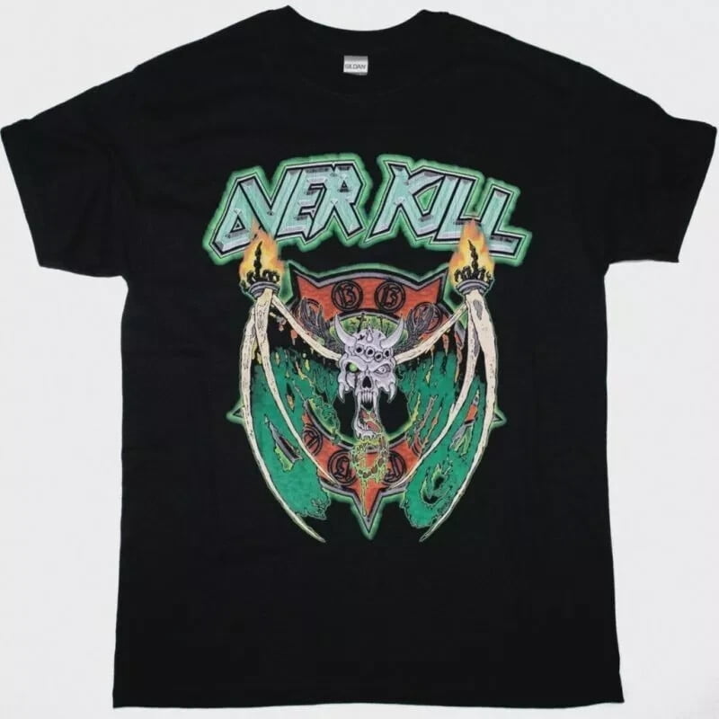 Vintage OVERKILL KILLBOX 13 TOUR Cotton Black T Shirt For Men Full Size ...