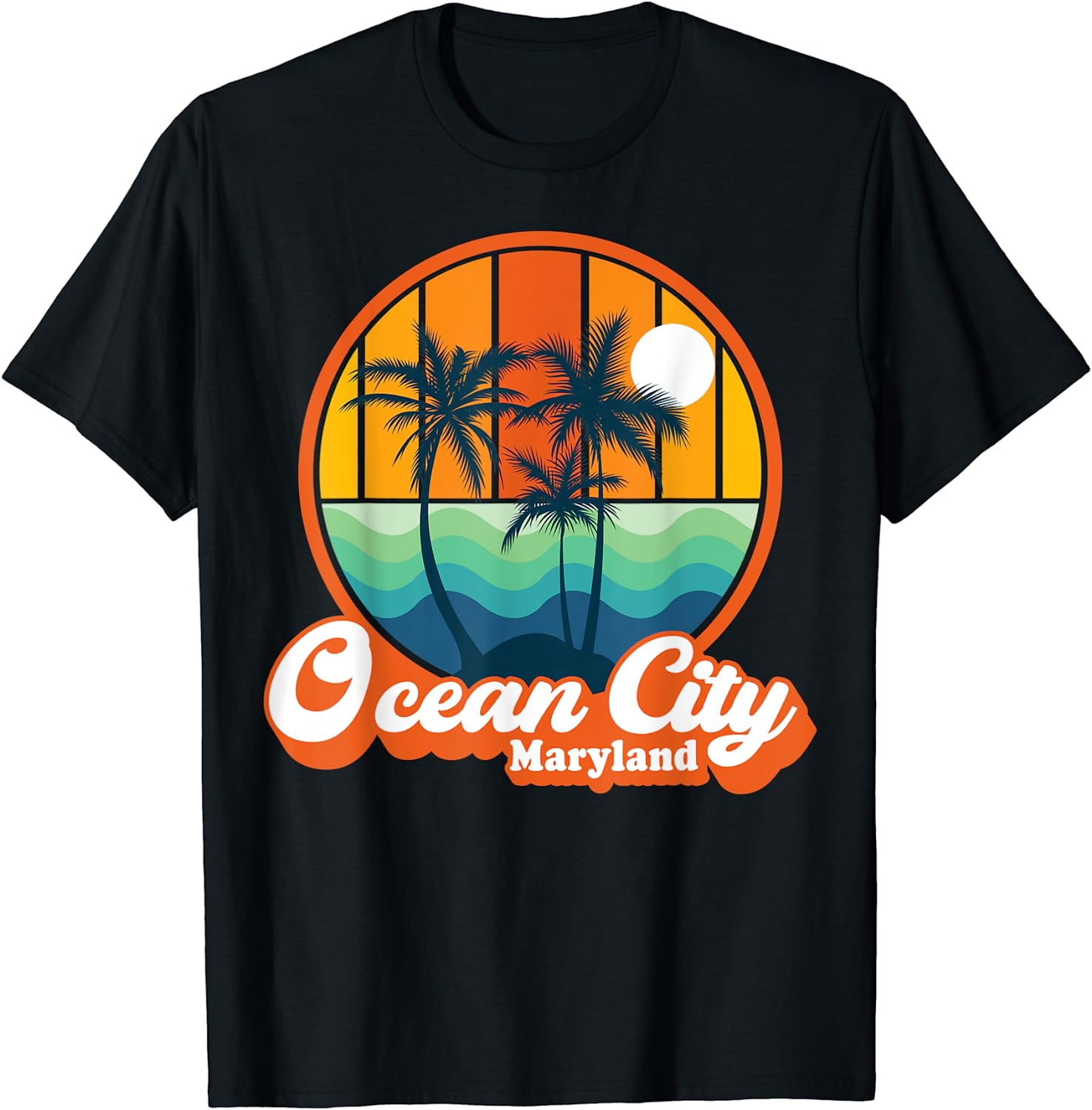 Vintage Ocean City Maryland Summer Vacation Beach Souvenirs T-Shirt ...