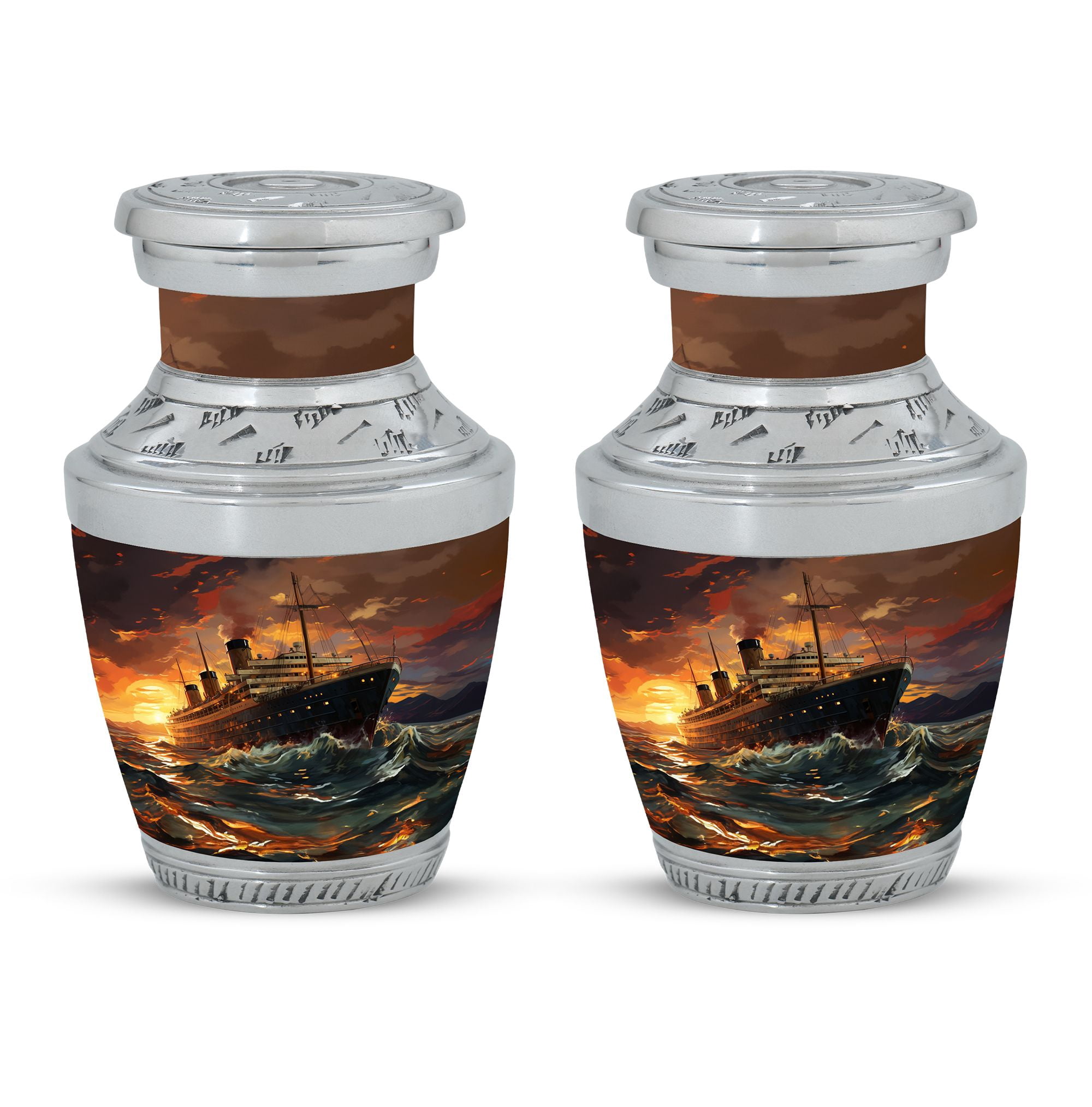 Vintage Ocean Liner at Sea During Sunset Sunrise Serenade Tiny ...