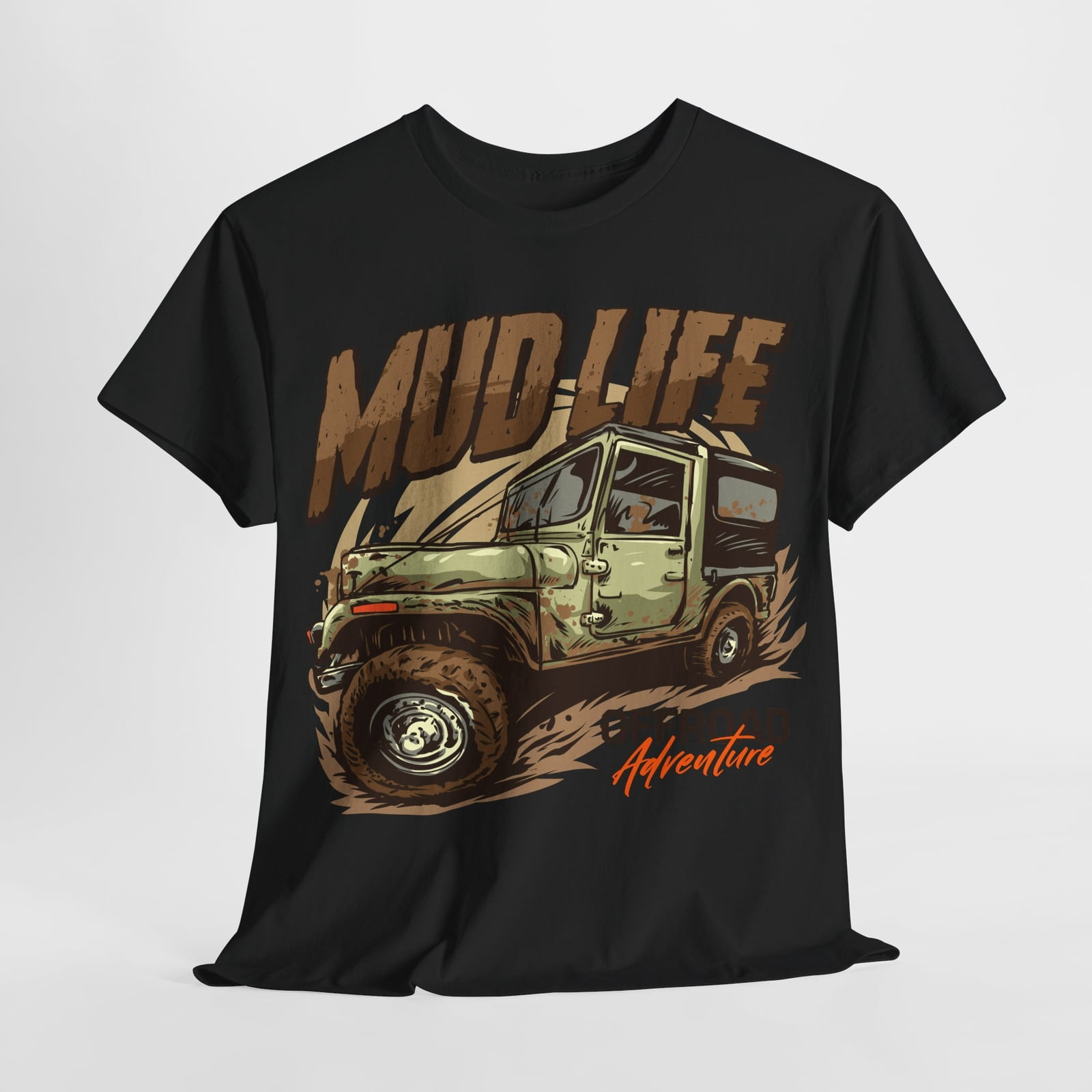 Vintage Off-Road Mud Life Men's T-Shirt Rugged Adventure Graphic Design ...
