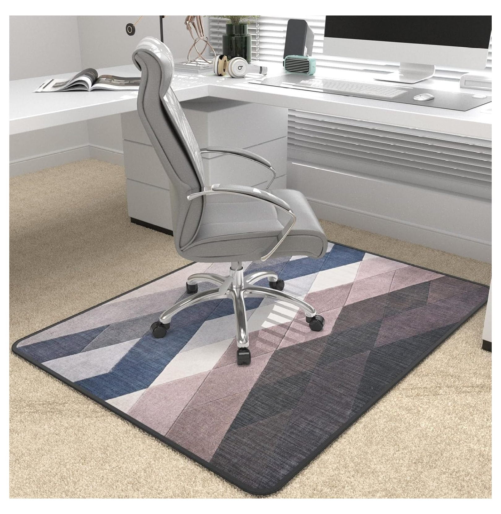 Vintage Office Chair Mat for Carpet and Hardwood Floor Bohemian Desk ...