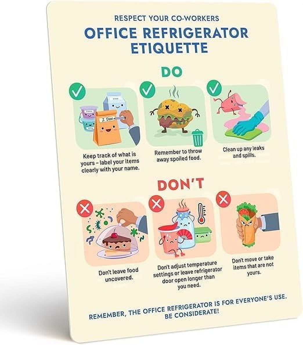 Vintage Office Decor Office Refrigerator Etiquette Metal Tin Sign Funny ...