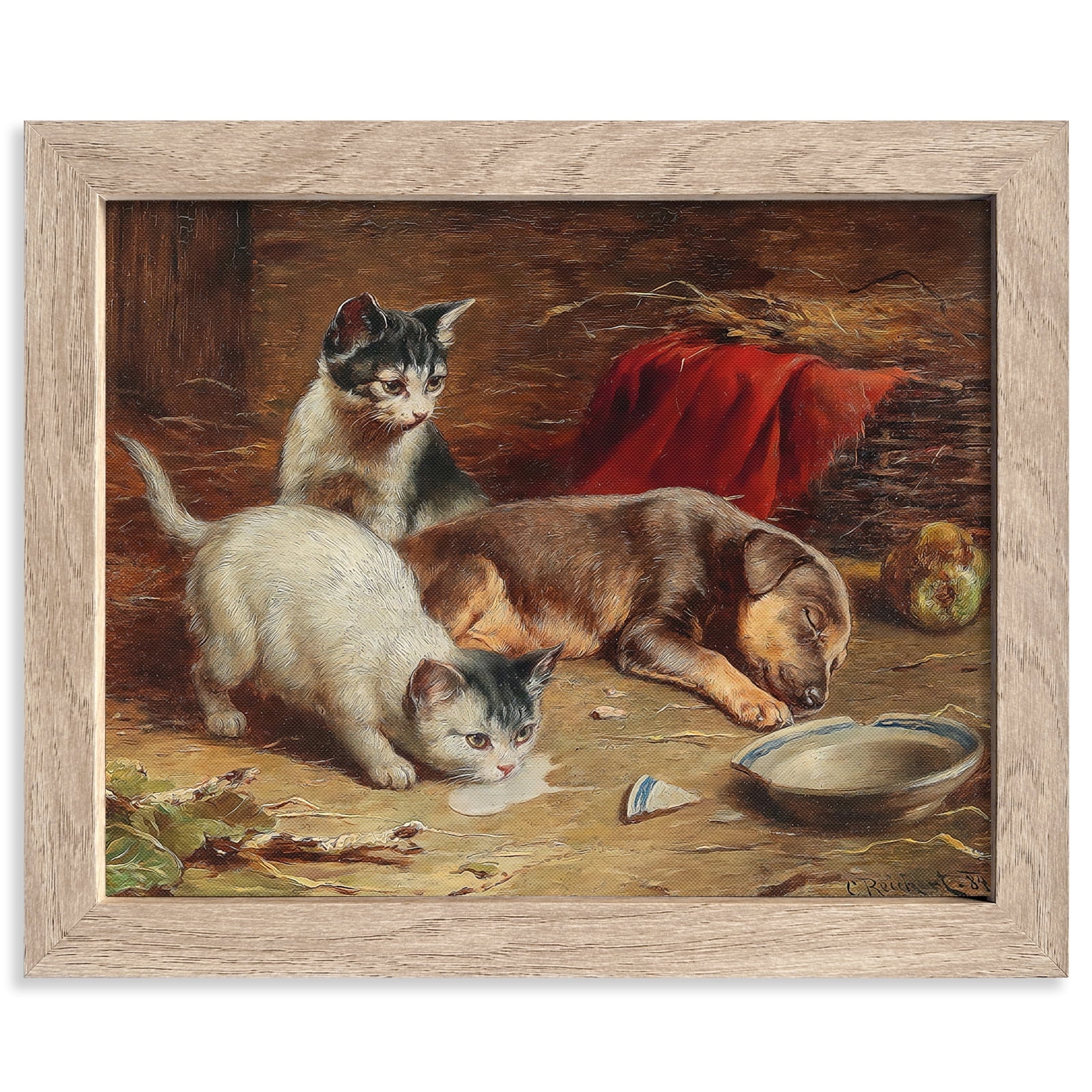 Vintage Oil Painting Canvas Prints Famous Painter Classic Landscape Poster Decor Paintings Wall ...