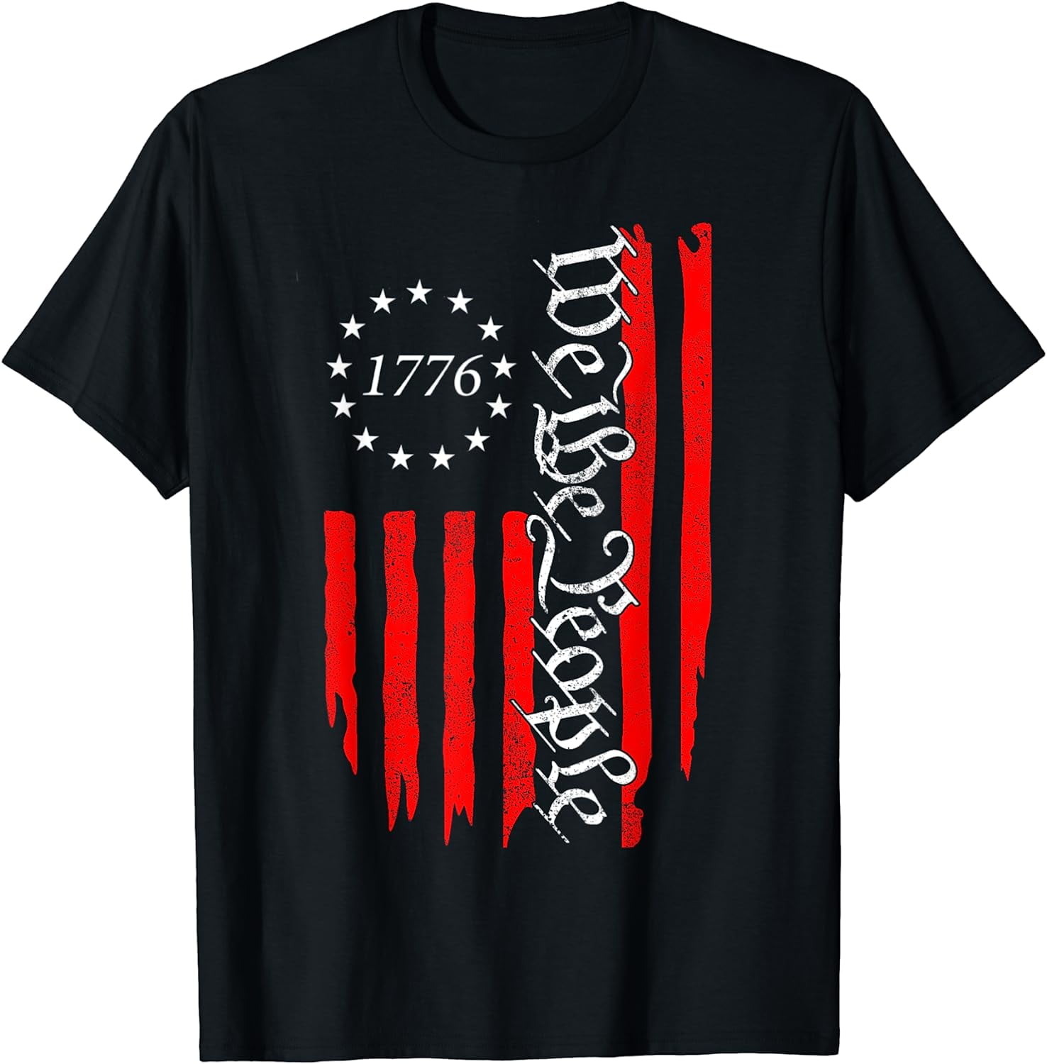 Vintage Old American Flag 4th July 1776 We The People USA T-Shirt T ...