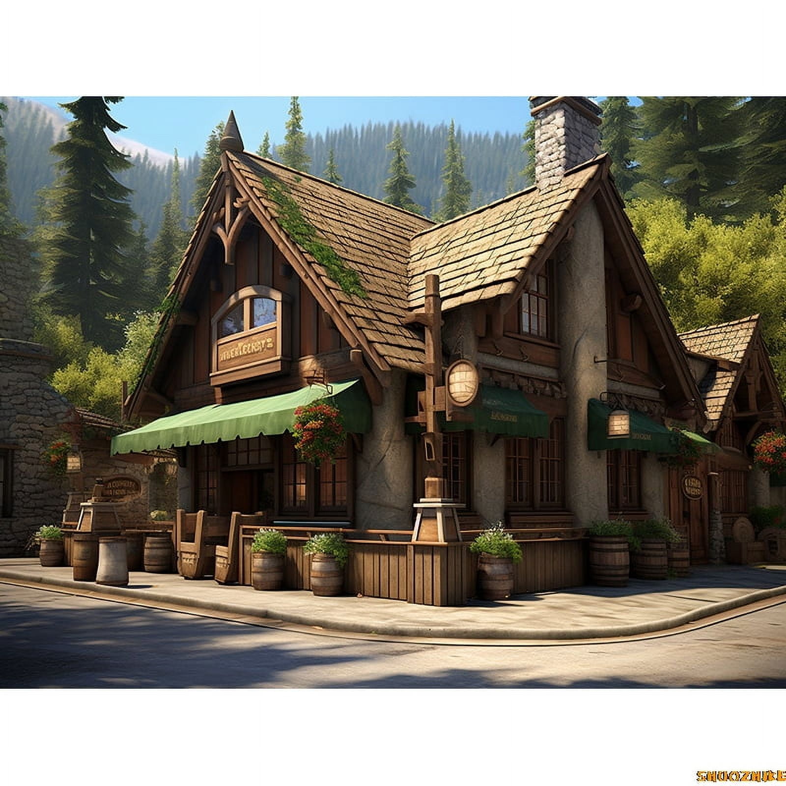 Vintage Old Tavern Barista Coffee Shop Bar Photography Backdrop Warm ...