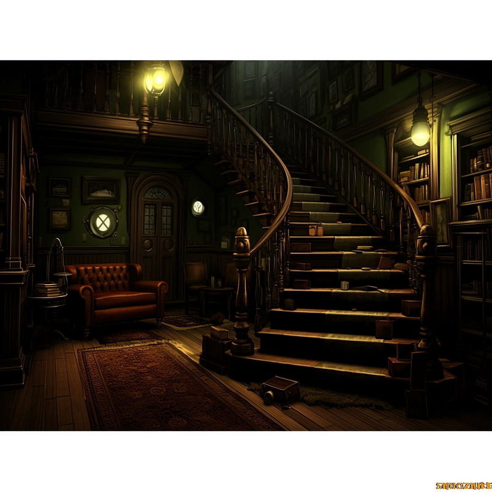Vintage Old Tavern Barista Coffee Shop Bar Photography Backdrop Warm ...
