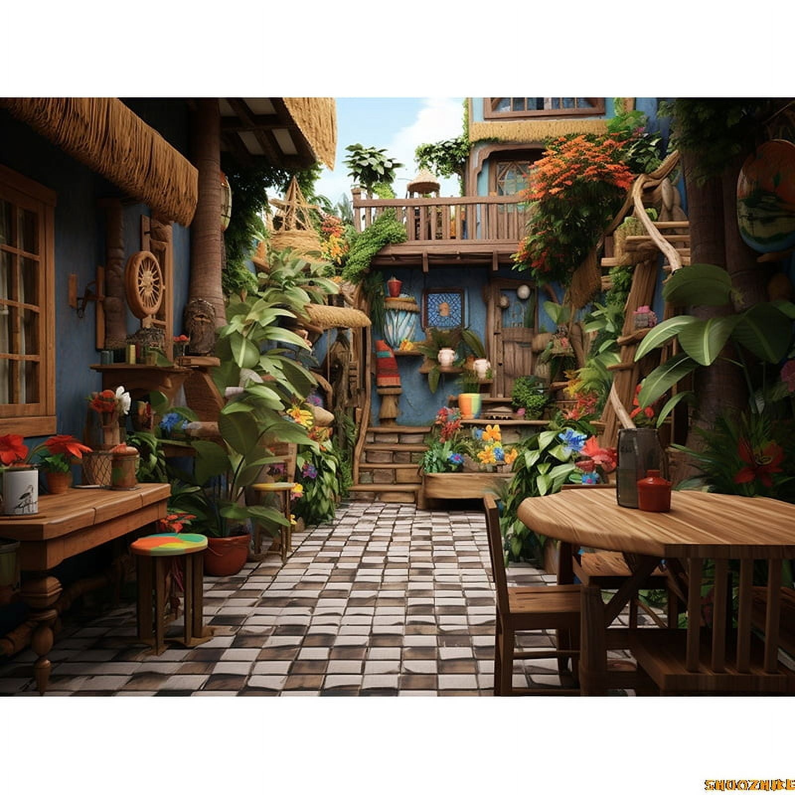 Vintage Old Tavern Barista Coffee Shop Bar Photography Backdrop Warm ...