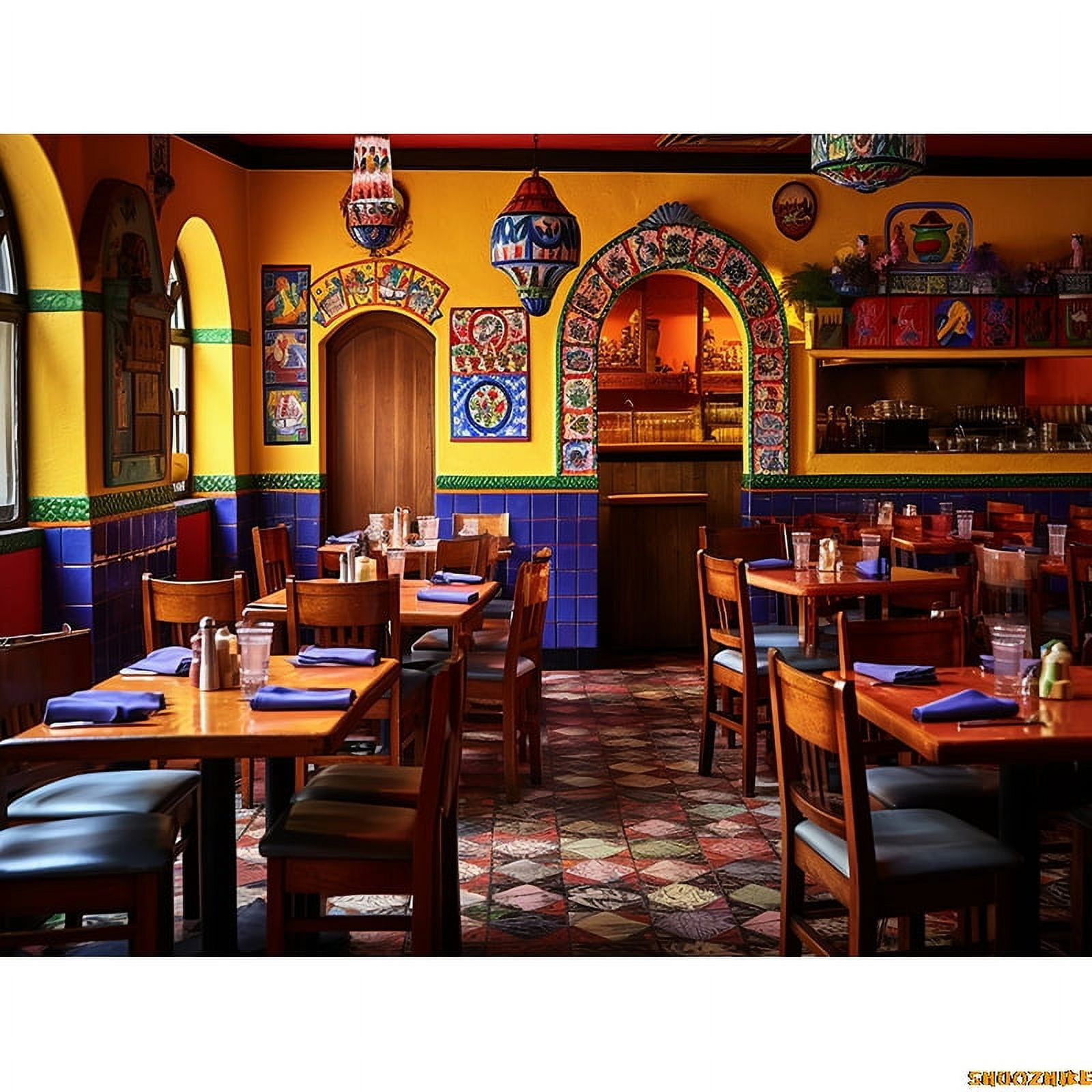 Vintage Old Tavern Barista Coffee Shop Bar Photography Backdrop Warm ...