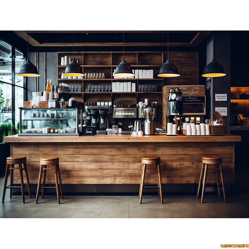 Vintage Old Tavern Barista Coffee Shop Bar Photography Backdrop Warm ...