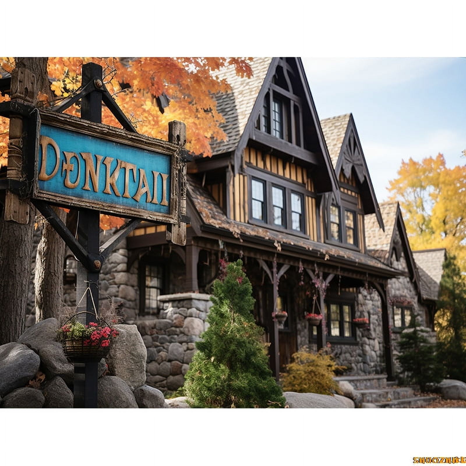 Vintage Old Tavern Barista Coffee Shop Bar Photography Backdrop Warm ...