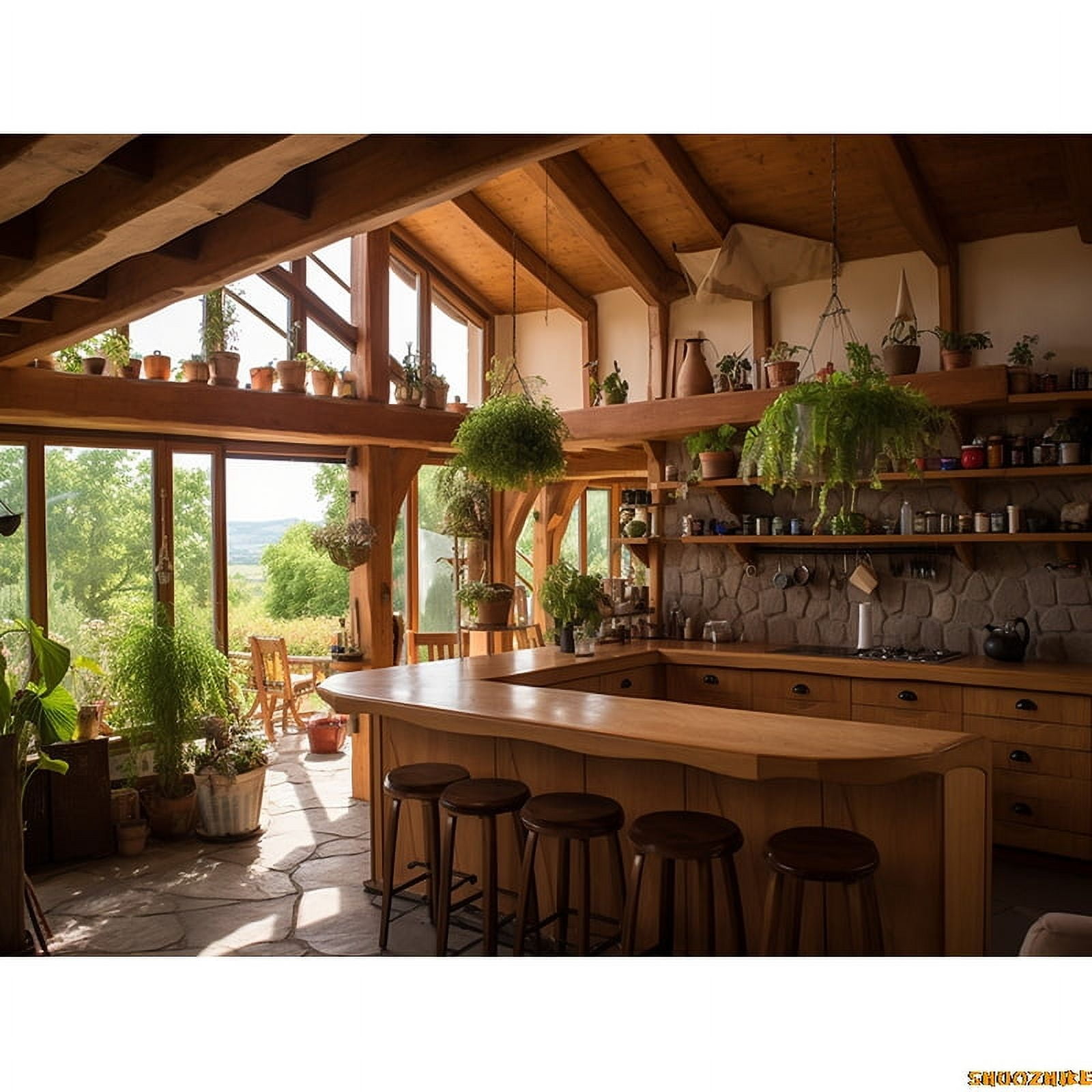 Vintage Old Tavern Barista Coffee Shop Bar Photography Backdrop Warm ...