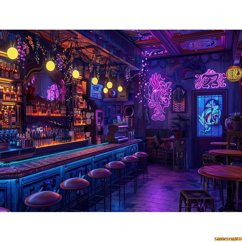 Vintage Old Tavern Barista Coffee Shop Bar Photography Backdrop Warm ...