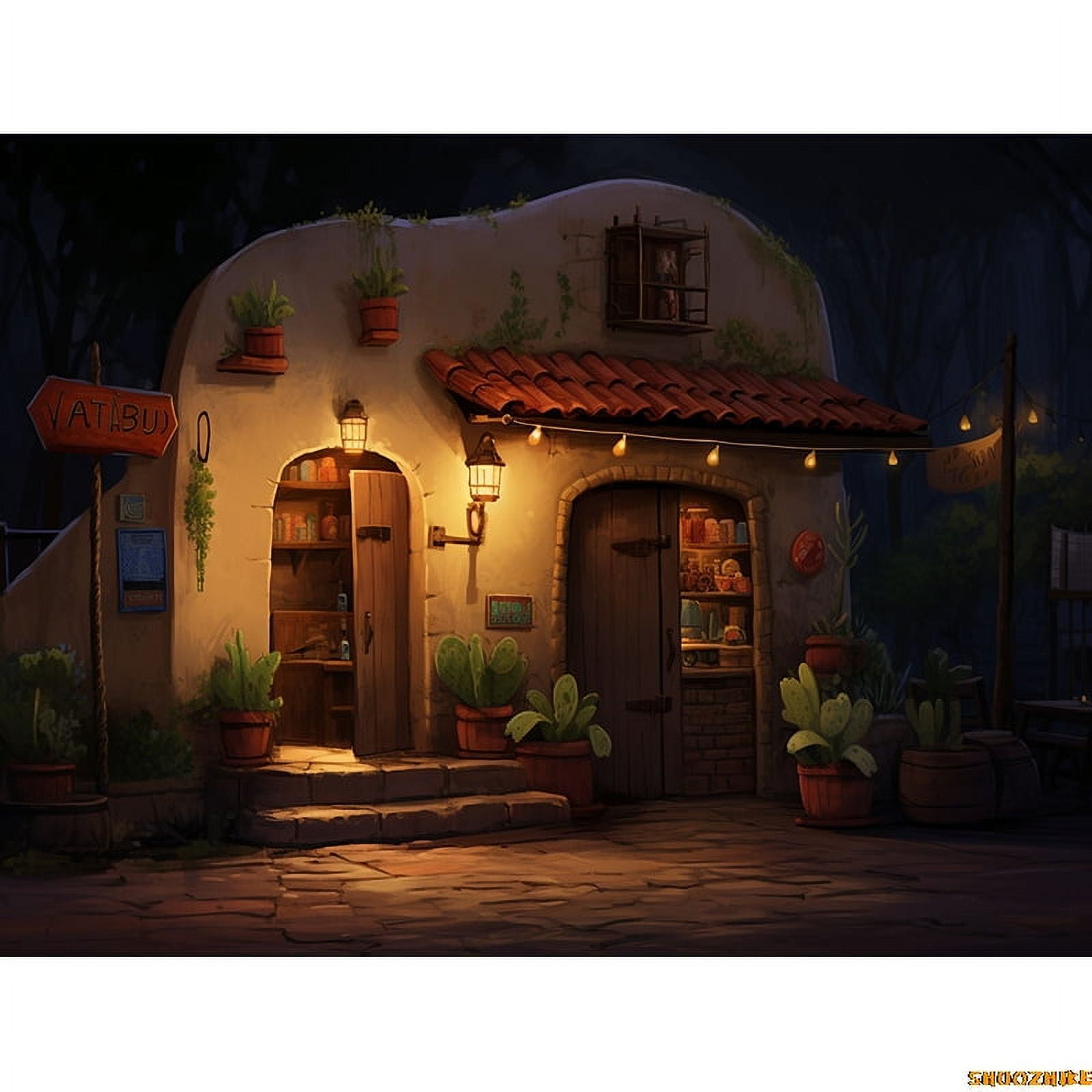 Vintage Old Tavern Barista Coffee Shop Bar Photography Backdrop Warm ...