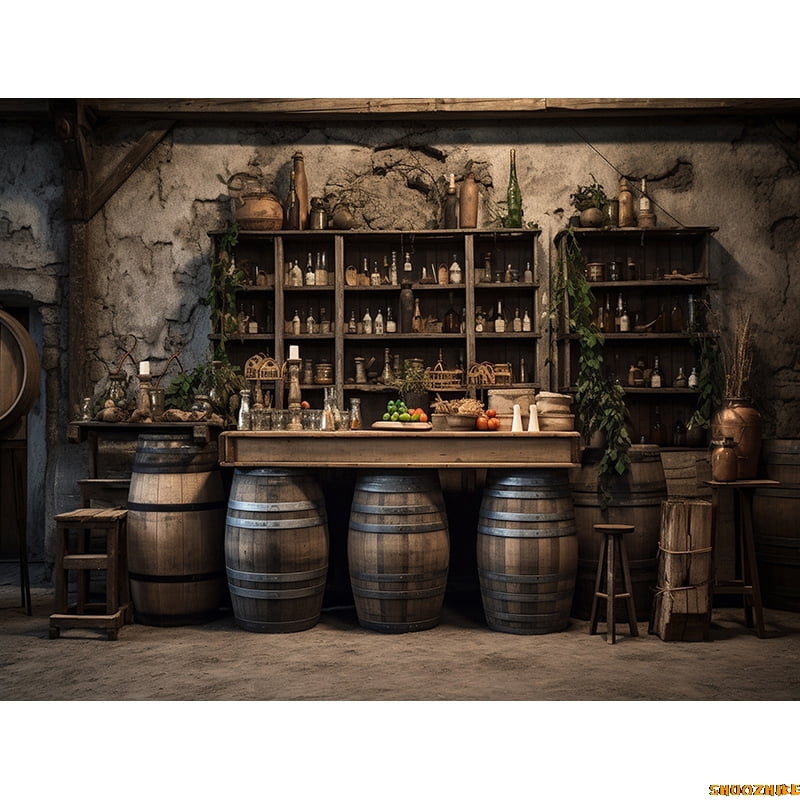 Vintage Old Tavern Barista Coffee Shop Bar Photography Backdrop Warm ...