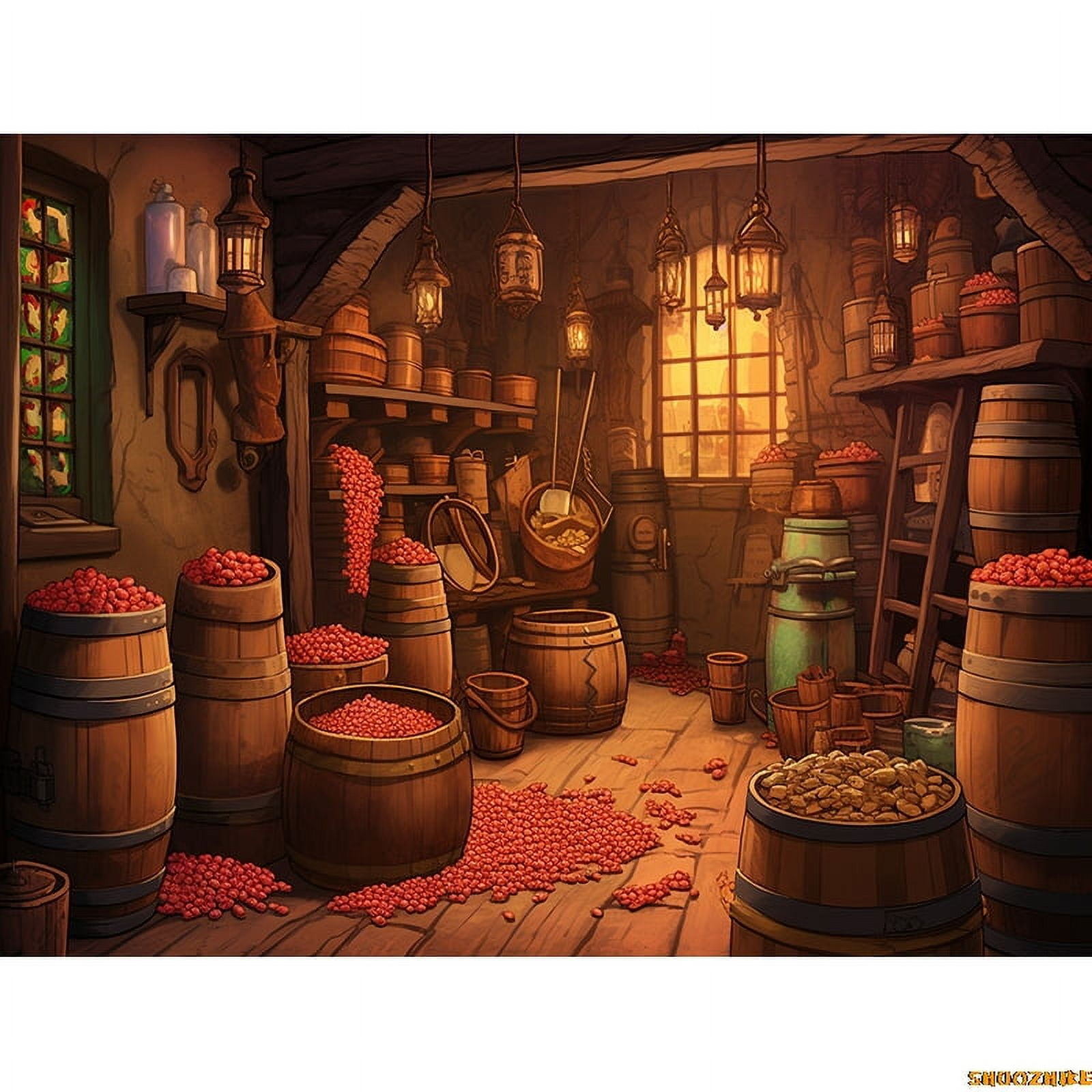 Vintage Old Tavern Barista Coffee Shop Bar Photography Backdrop Warm ...