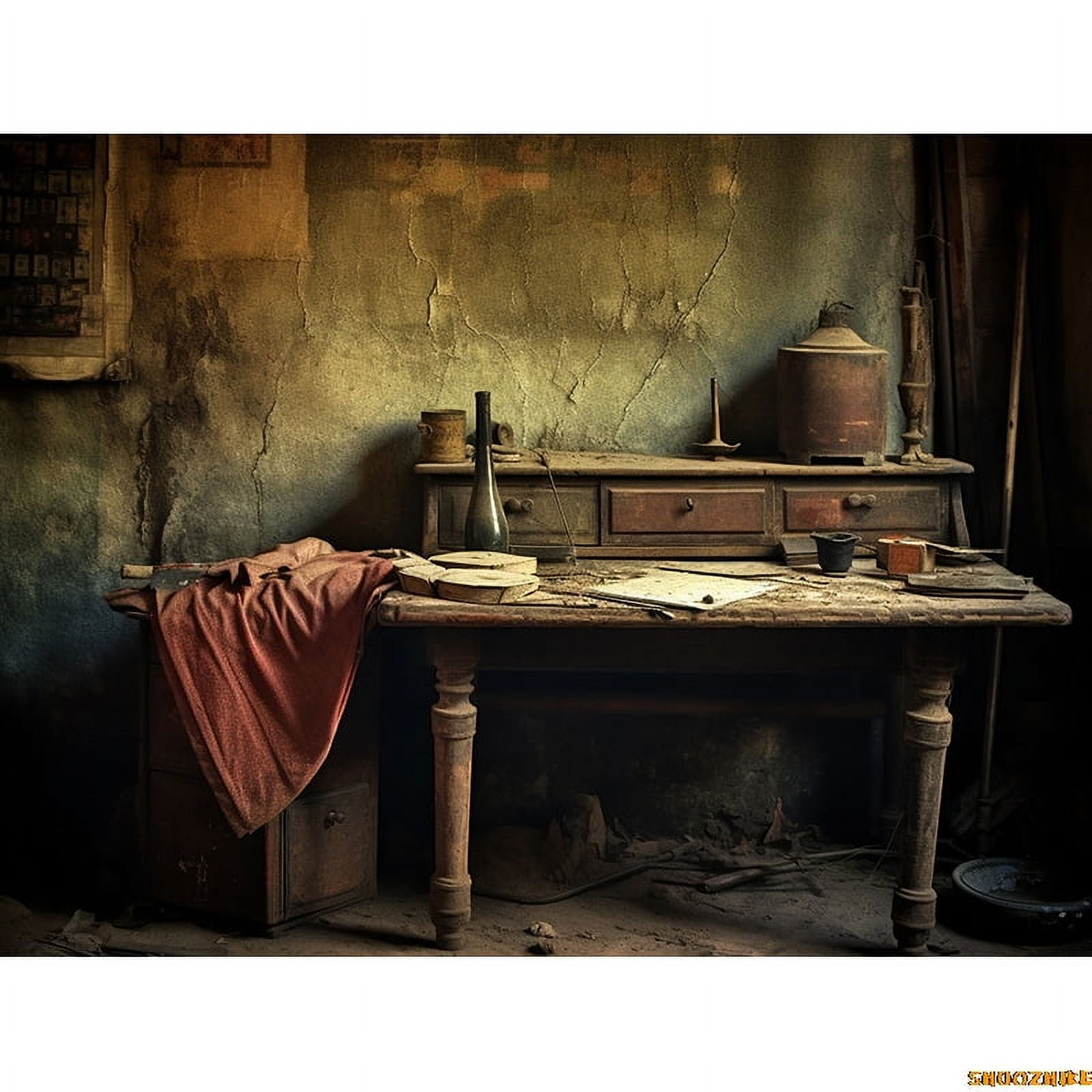 Vintage Old Tavern Barista Coffee Shop Bar Photography Backdrop Warm ...