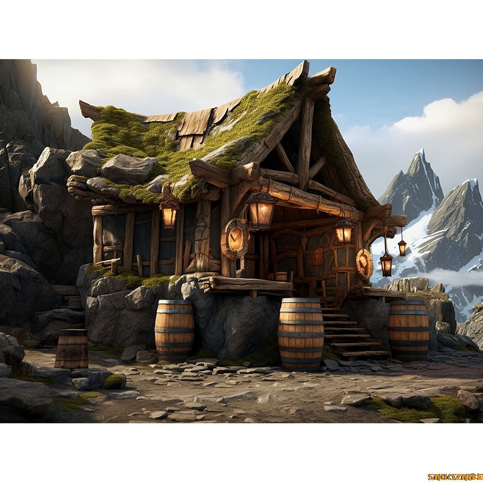 Vintage Old Tavern Barista Coffee Shop Bar Photography Backdrop Warm ...