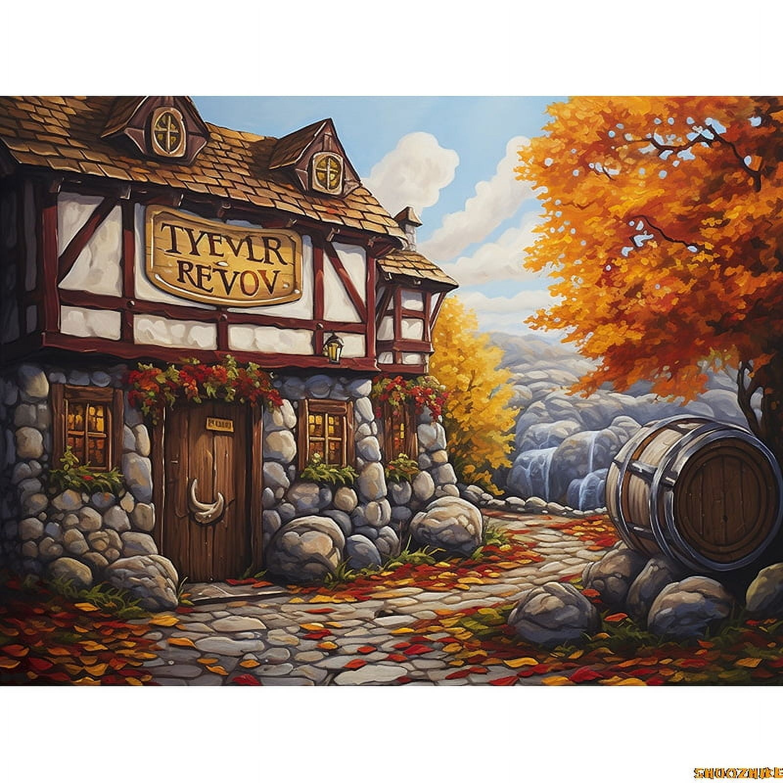 Vintage Old Tavern Barista Coffee Shop Bar Photography Backdrop Warm ...