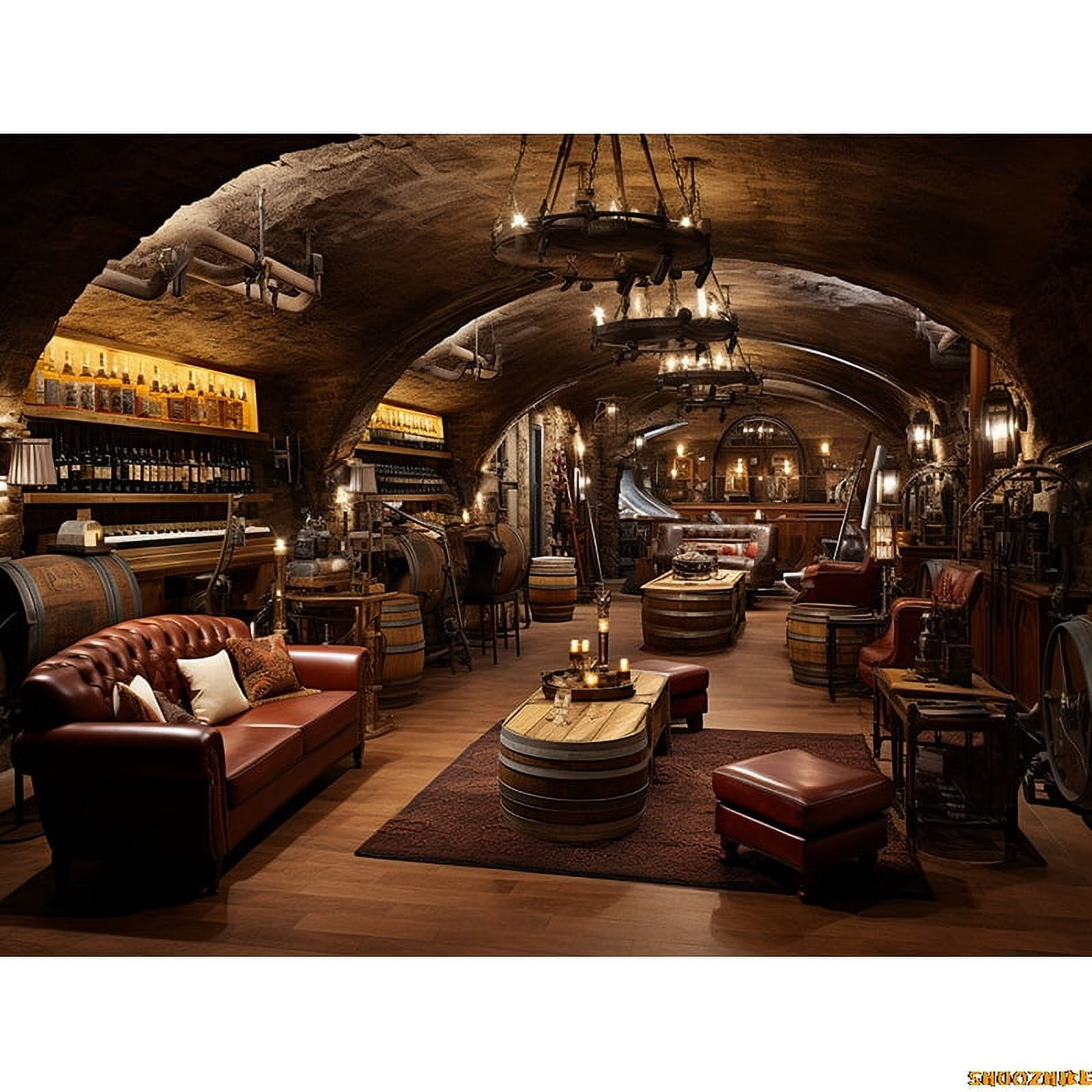 Vintage Old Tavern Barista Coffee Shop Bar Photography Backdrop Warm ...