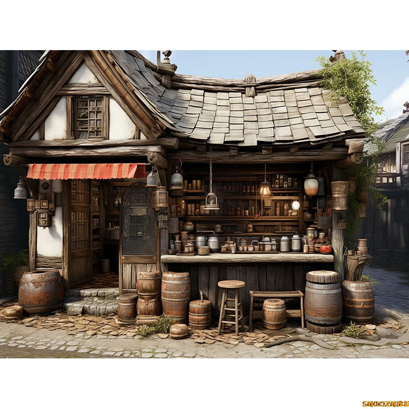 Vintage Old Tavern Barista Coffee Shop Bar Photography Backdrop Warm ...