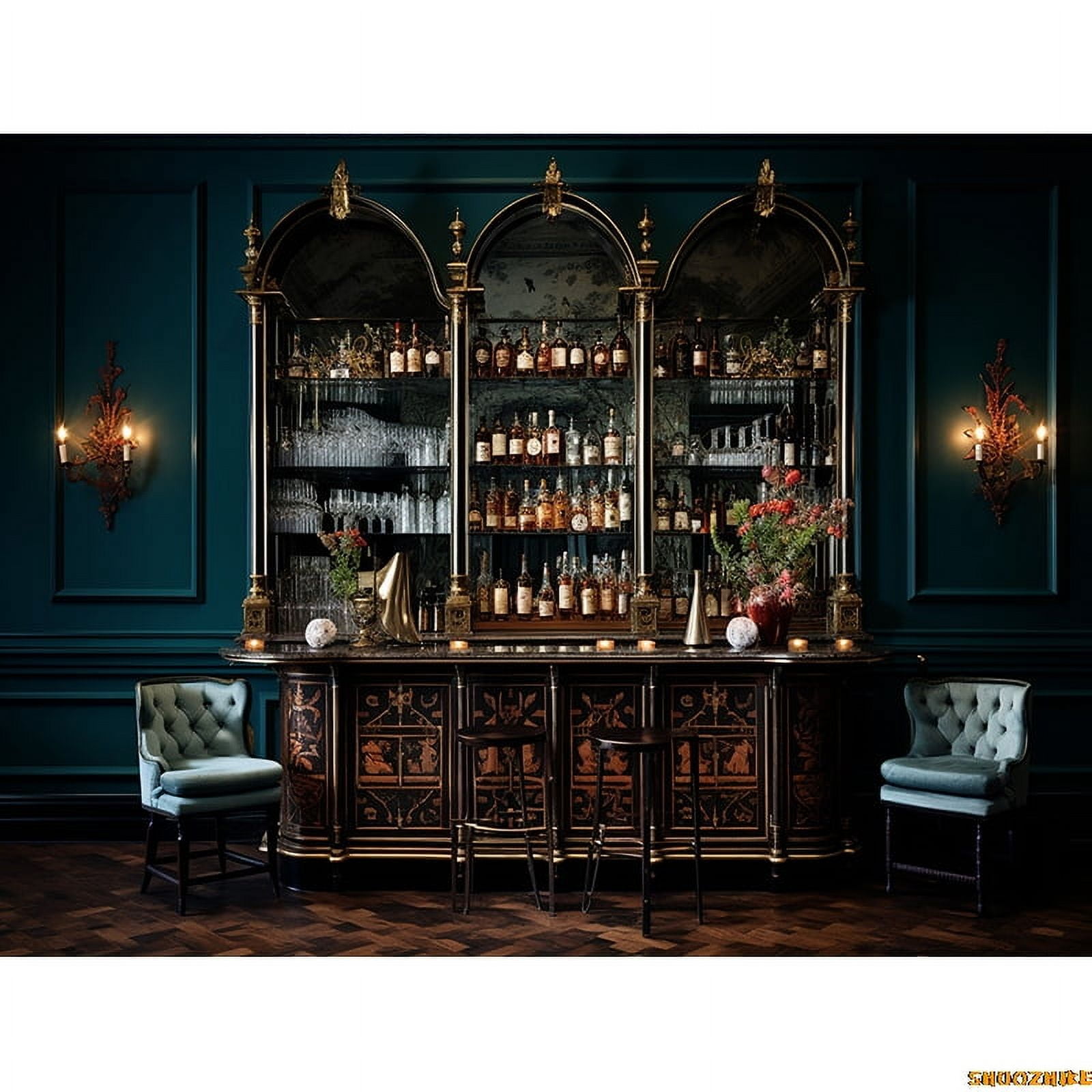 Vintage Old Tavern Barista Coffee Shop Bar Photography Backdrop Warm ...