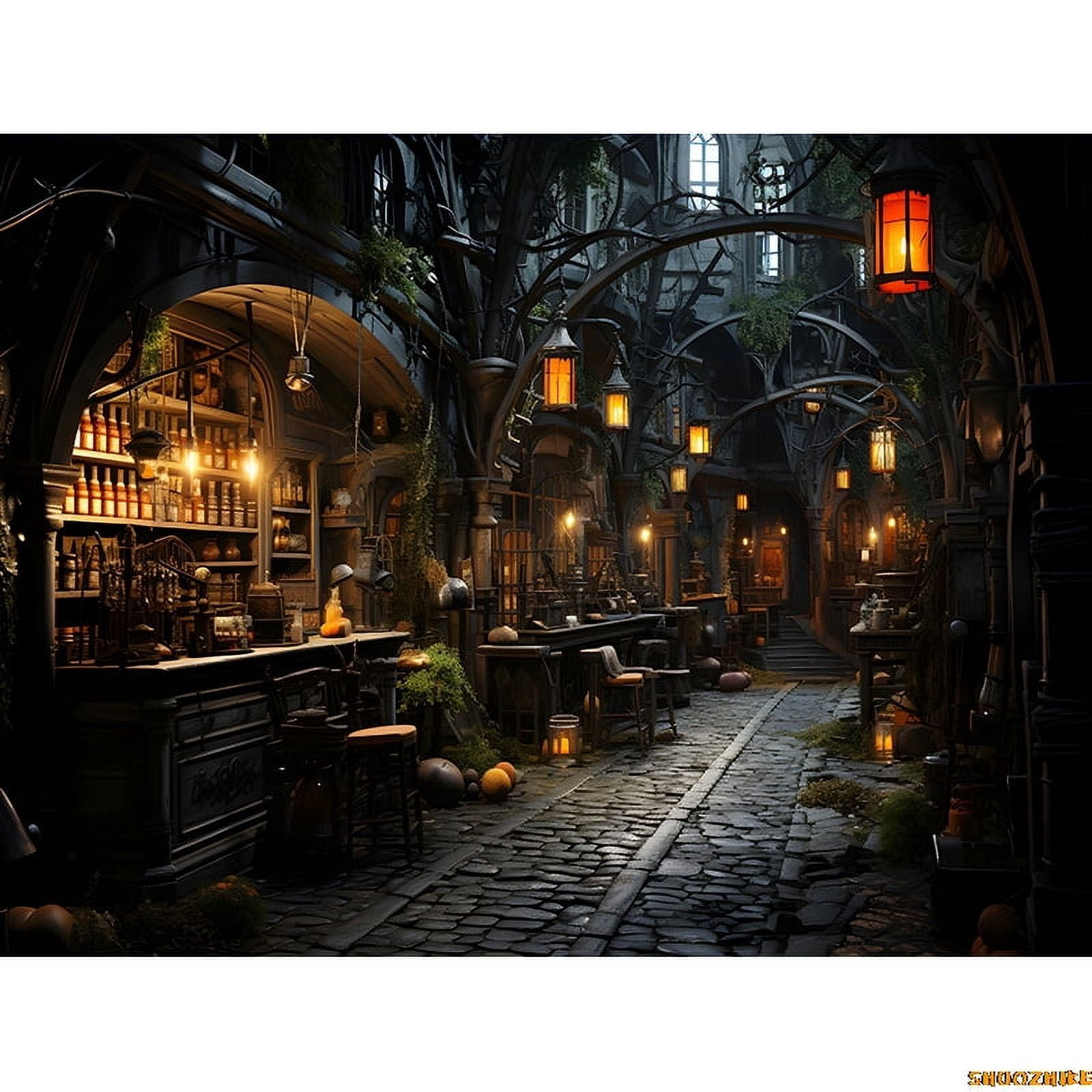 Vintage Old Tavern Barista Coffee Shop Bar Photography Backdrop Warm ...