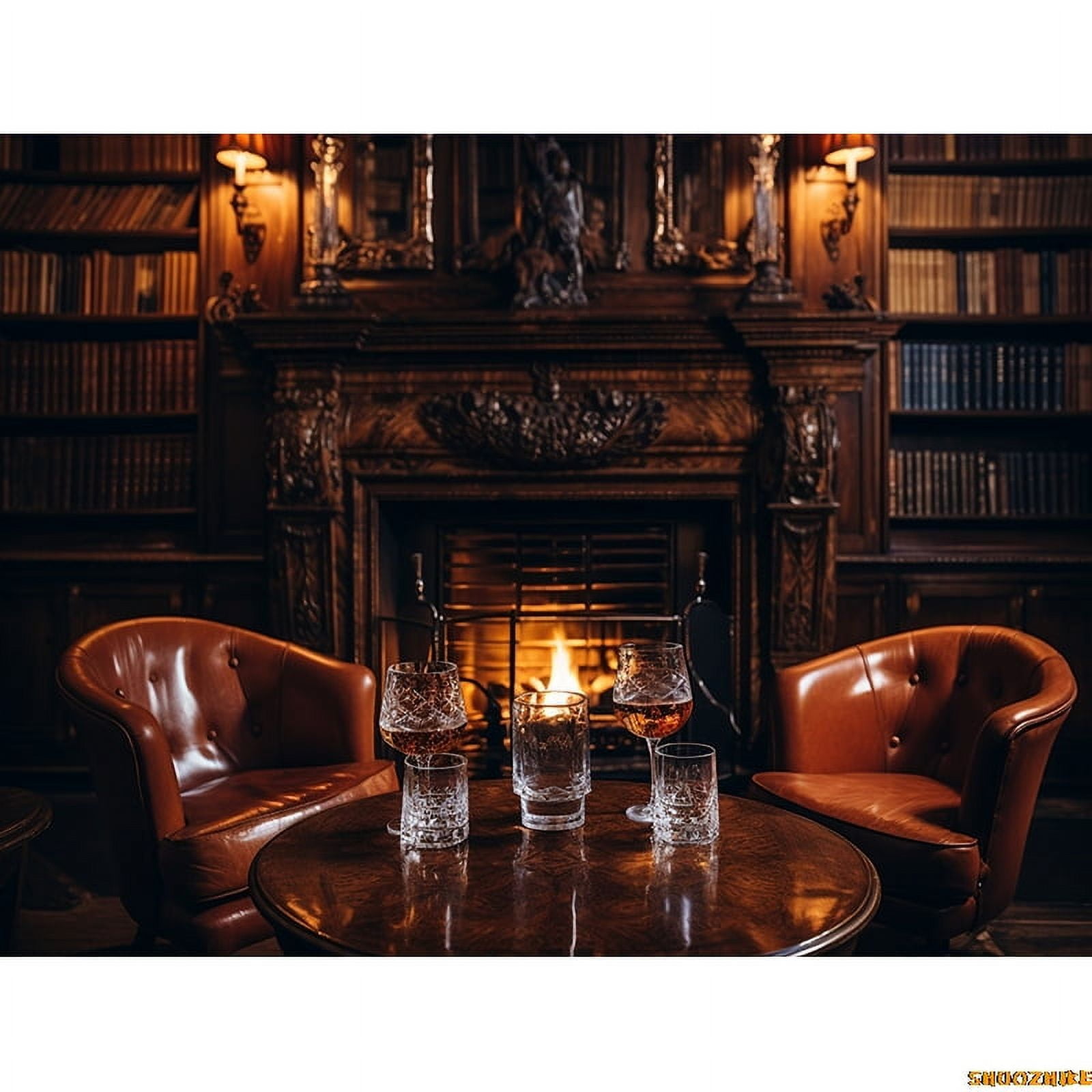 Vintage Old Tavern Barista Coffee Shop Bar Photography Backdrop Warm ...