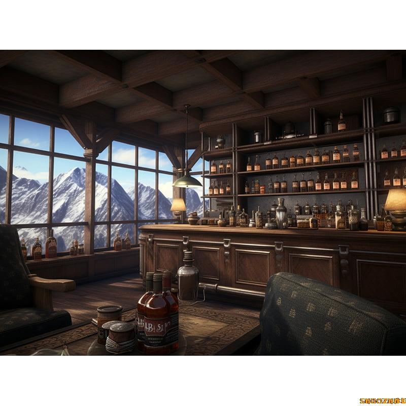Vintage Old Tavern Barista Coffee Shop Bar Photography Backdrop Warm ...