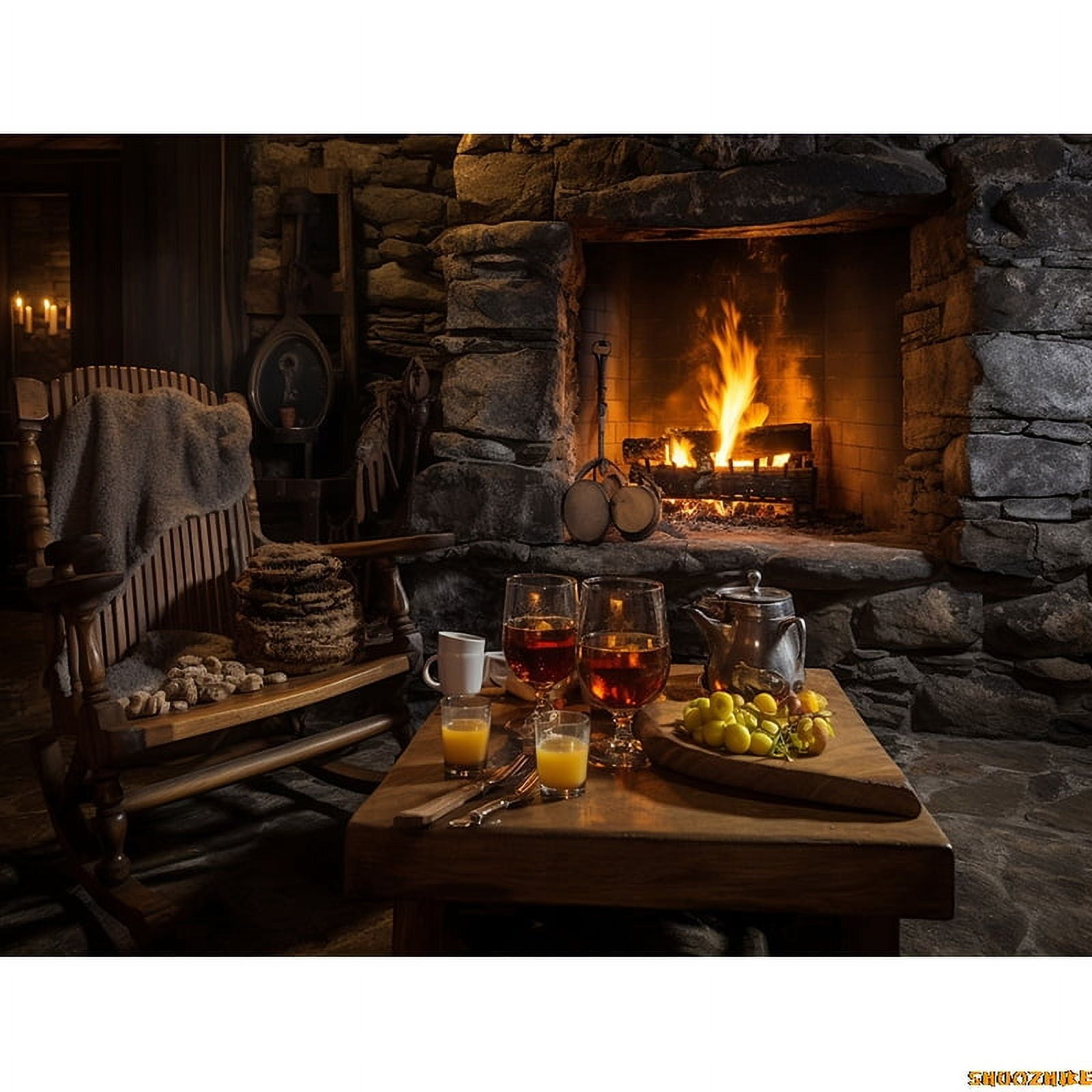 Vintage Old Tavern Barista Coffee Shop Bar Photography Backdrop Warm ...