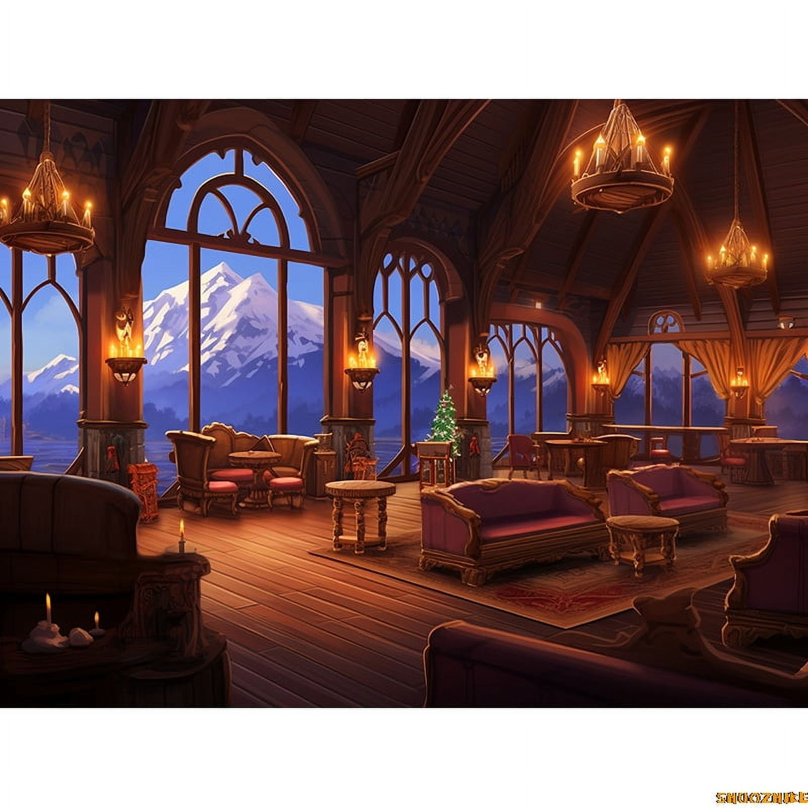 Vintage Old Tavern Barista Coffee Shop Bar Photography Backdrop Warm ...