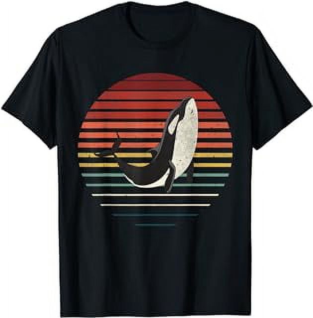 Vintage Orca Killer Whale Retro Sea Panda 80s Style Love Gif T-Shirt ...