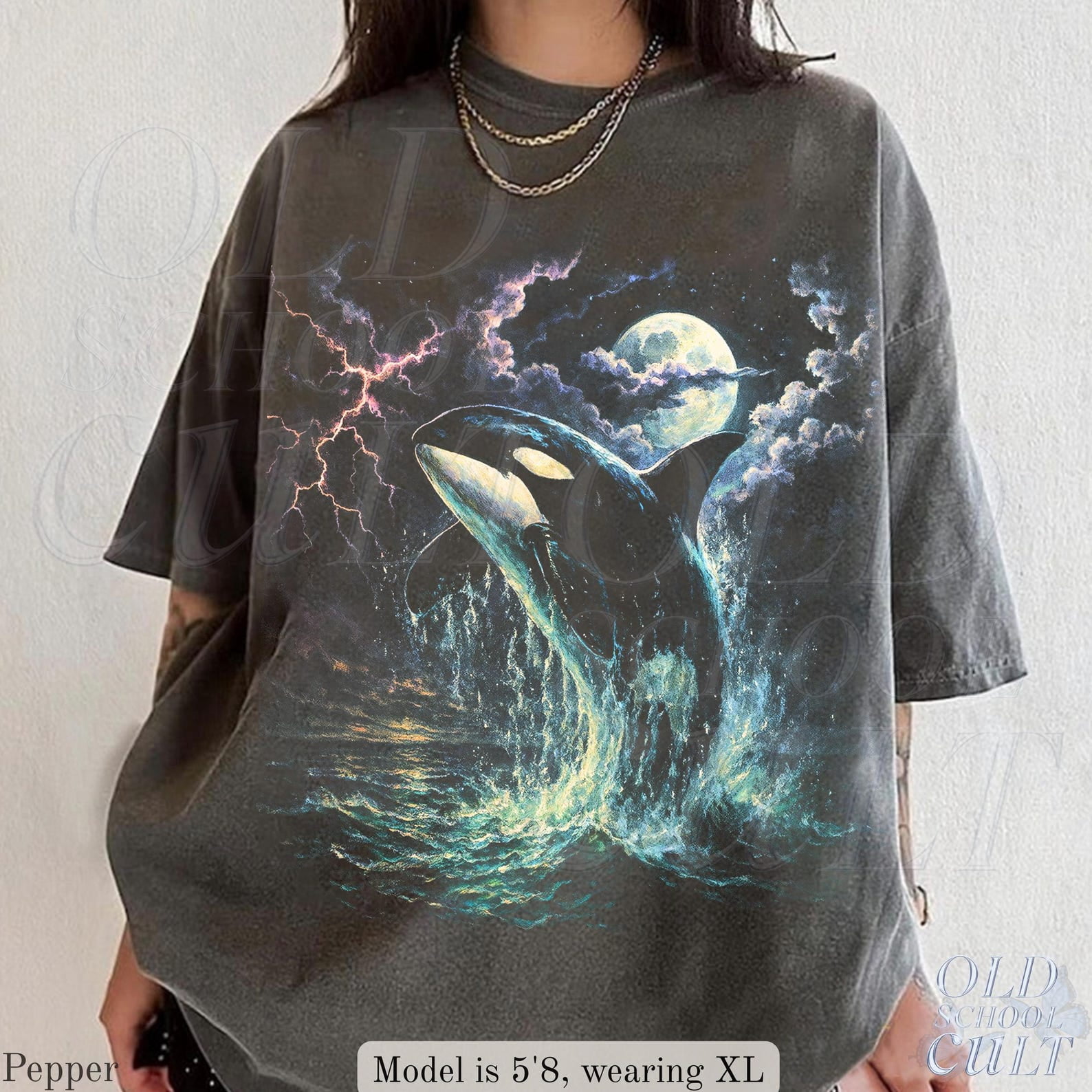 Vintage Orca Midnight 90s Graphic T-Shirt, Retro Killer Whale Shirt ...