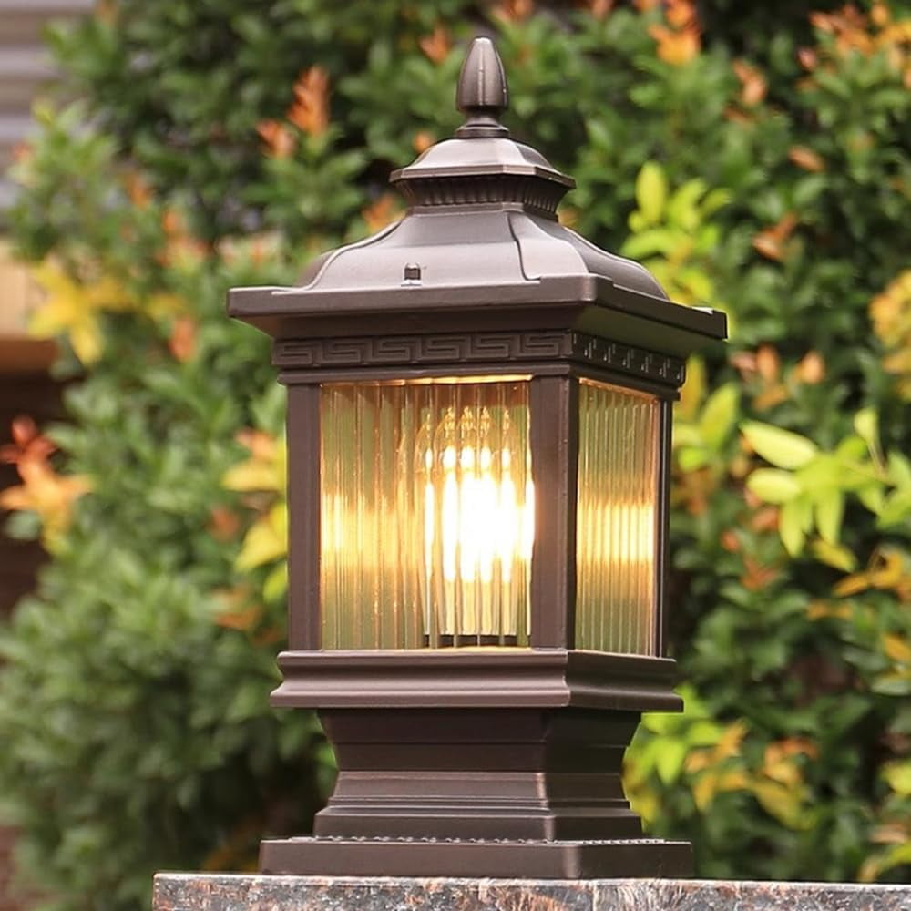 Vintage Outdoor Column Lights Die-cast Aluminum Post Light Fixture ...