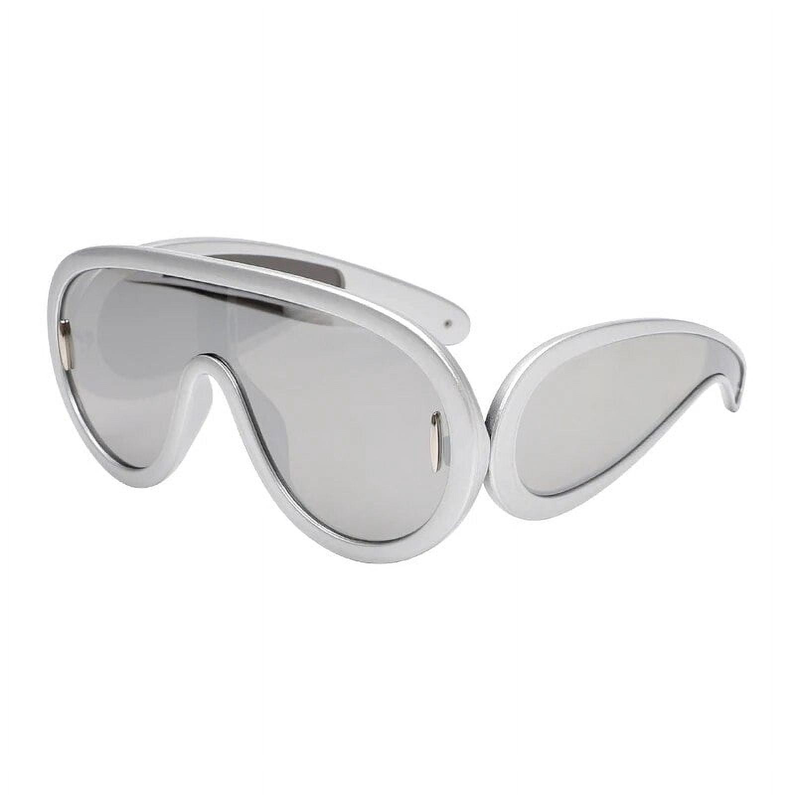 Vintage Oversized One Piece Shield Mirror Sunglasses Women 2023 Fashion ...
