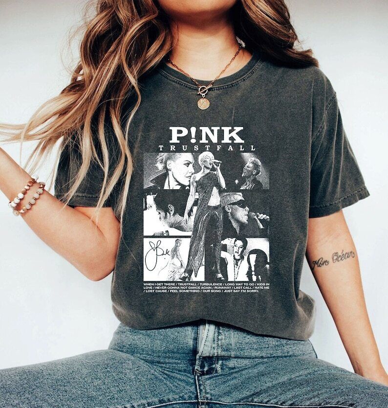 Vintage P!Nk Singer Merch Shirt,Pink Trustfall Album, Summer Carnival ...