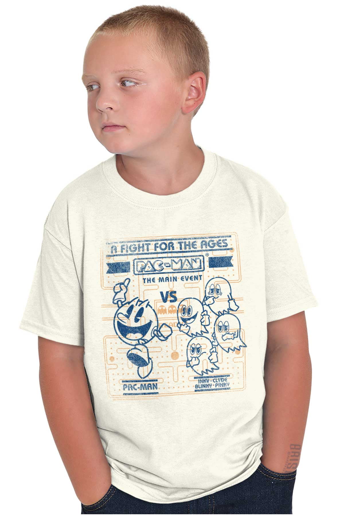 Vintage PACMAN Fight for the Ages Crewneck T Shirts Boy Girl Teen ...