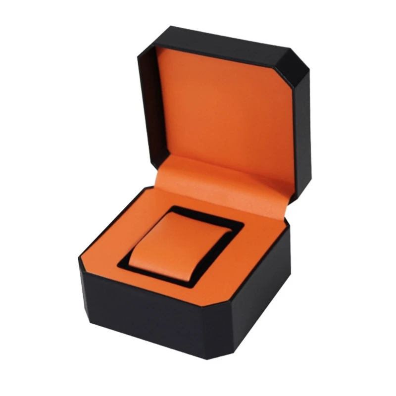 Vintage PU Watch Case Leather Watch Storage Box Stylish Watch Container ...
