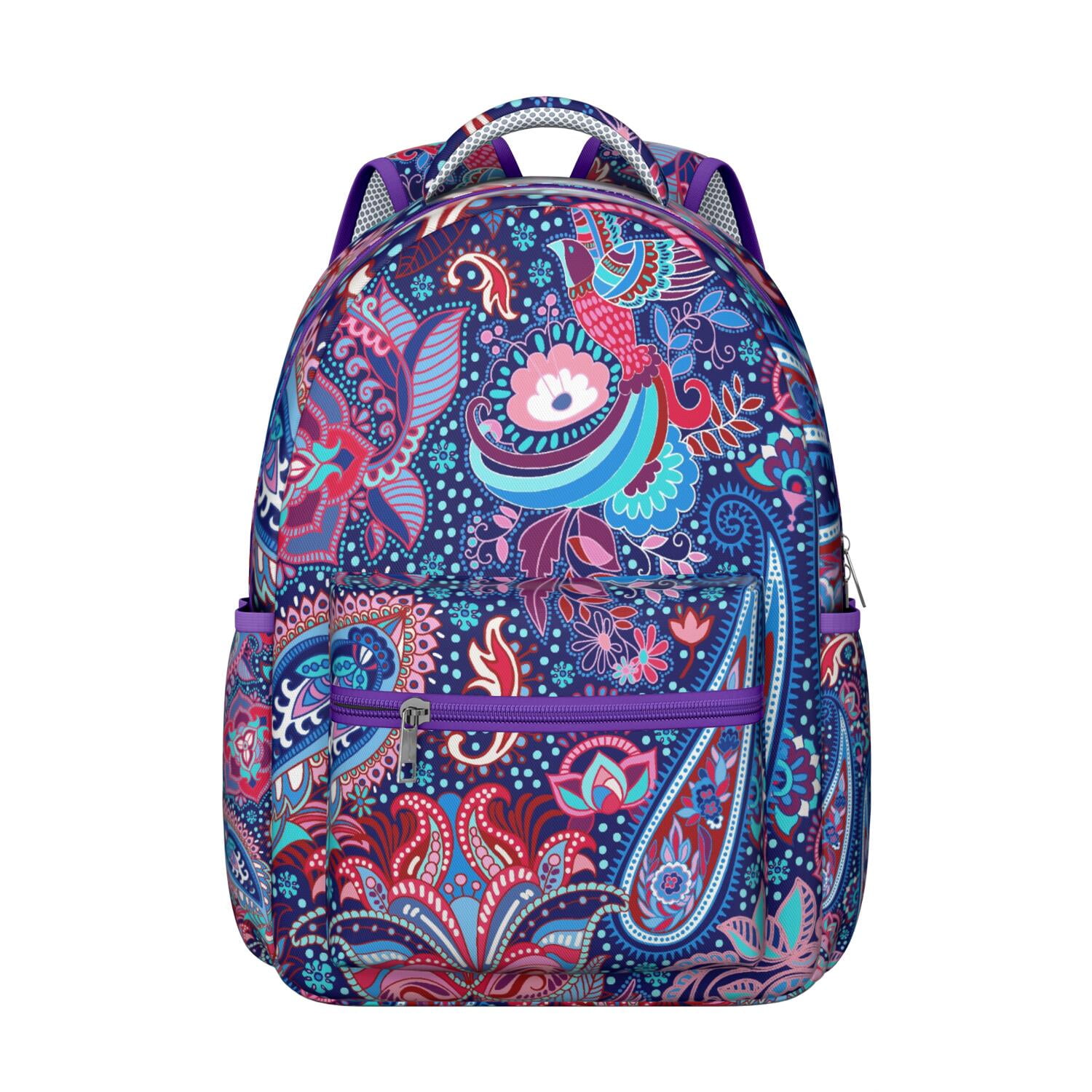 Vintage Paisley Pattern Students Backpack Elegant Bohemian Ethnic ...