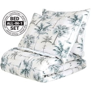 Tropical 9 Piece Tapestry Palm Bedding Comforter Set - Full Size ...