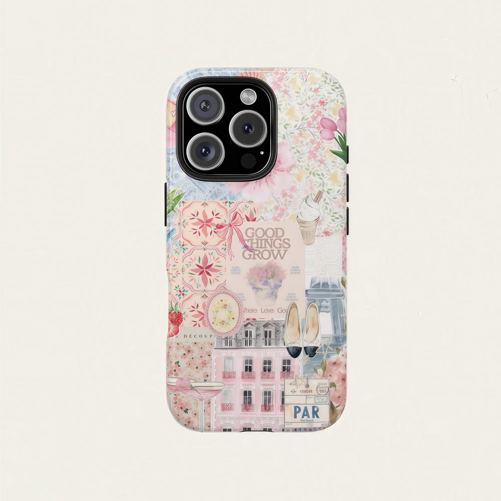Vintage Parisian Floral Soft Girl Design Universal Phone Case for ...