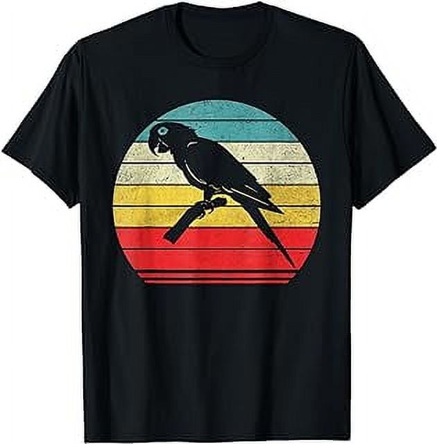 Vintage Parrot Bird Distressed Retro Style Silhouette 70s T-Shirt ...
