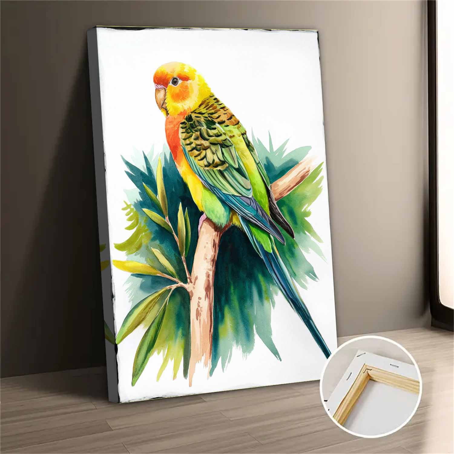 Vintage Parrot Canvas Wall Art Print for Bedroom Living Room Home Decor ...