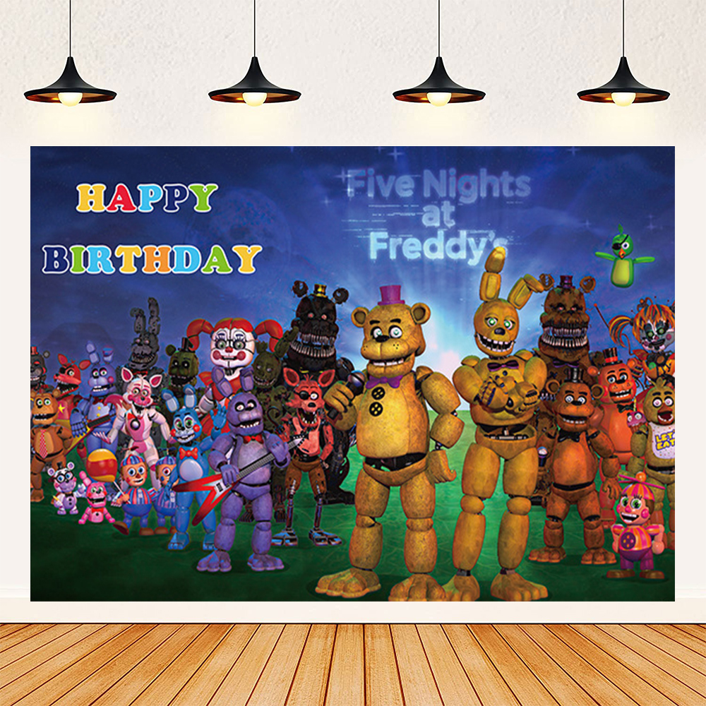 FNAF Five Nights Horrible Birthday Party Decoration Background Horrible ...