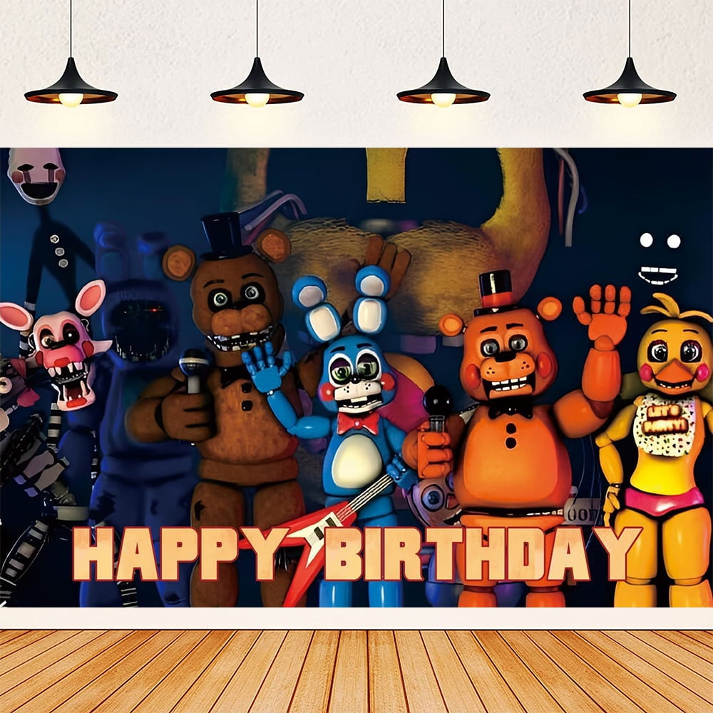 FNAF Five Nights Horrible Birthday Party Decoration Background Horrible ...